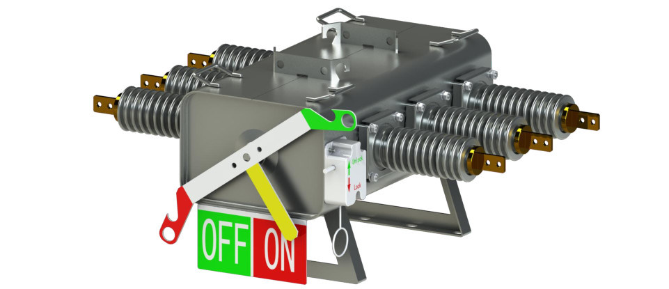 Electrical SF6 Gas Insulation Pole Mounted Switch , 3 Phase Linkage ...